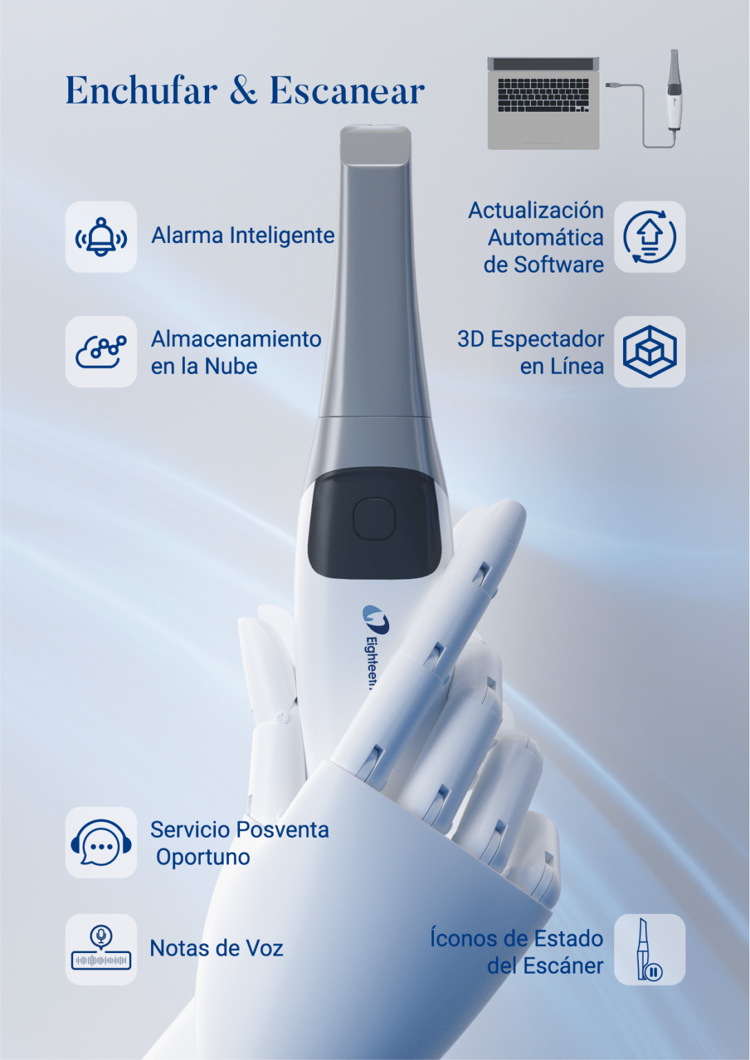 Scanner Intraoral Helios 500 | Eighteeth - Ortotek