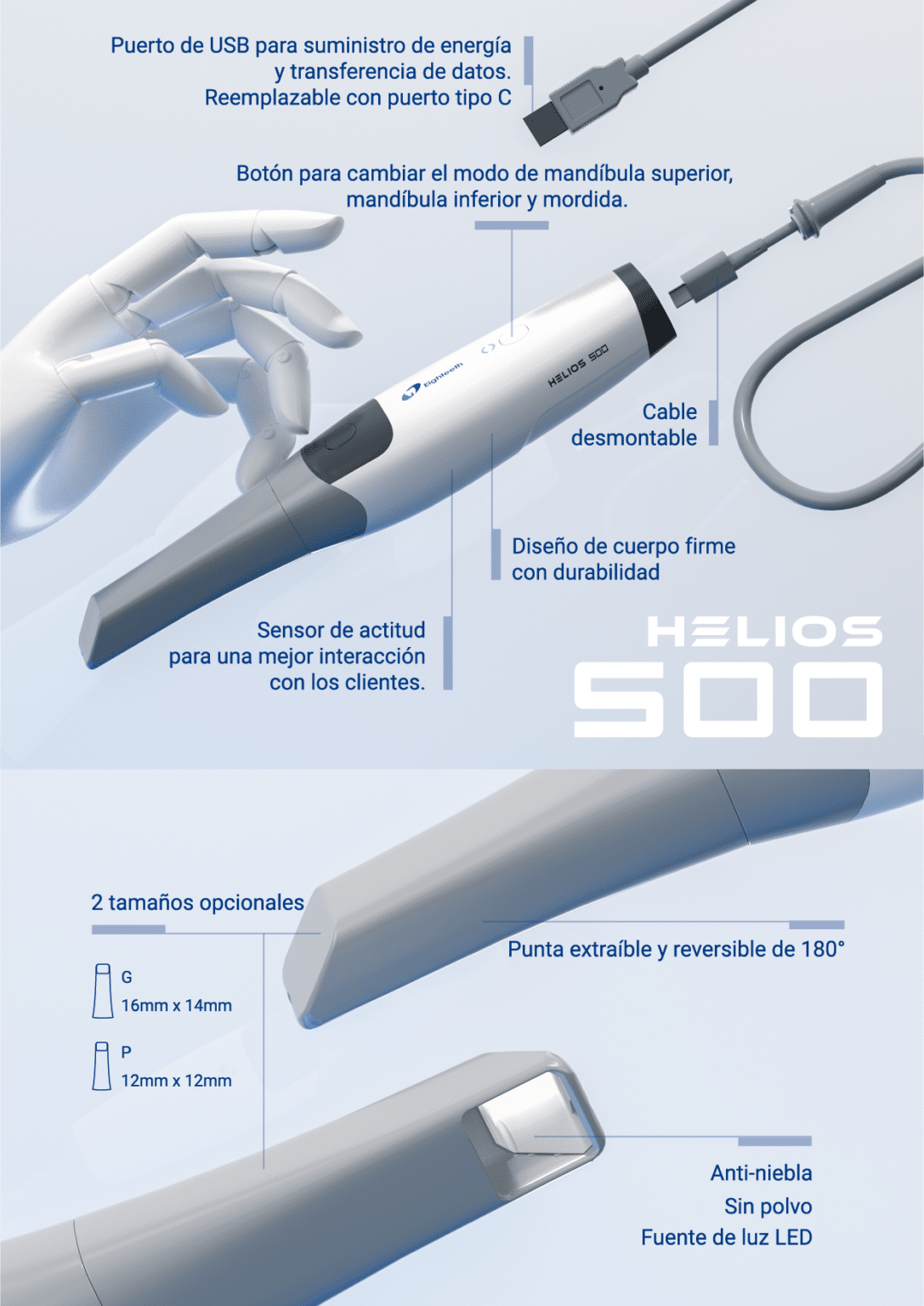 Scanner Intraoral Helios 500 | Eighteeth - Ortotek